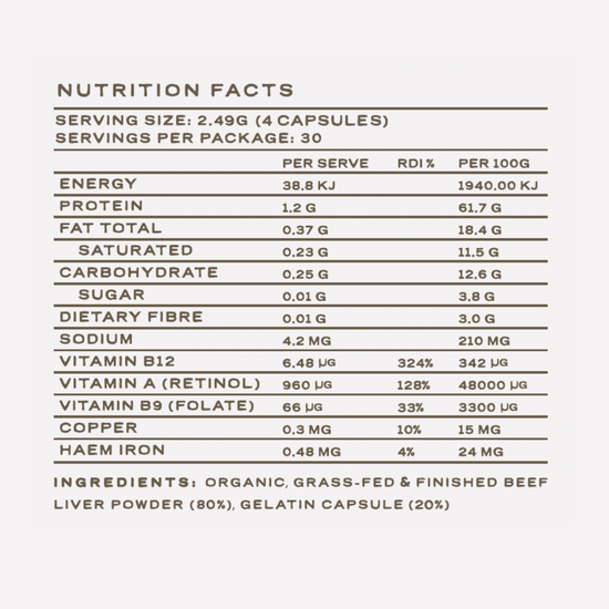 Beef Liver Capsules: Australian, Organic, Grass-Fed & Finished – Nahla ...